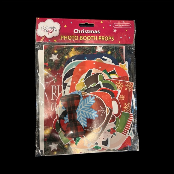 Outside The Booth | Party Supplies | Christmas Photo Booth Props Red ...